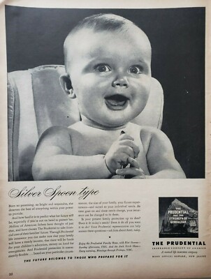 Lot 0f 2 Vintage 1948 Prudential Insurance Print Ads Ephemera Art Decor ...