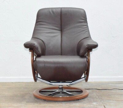 HIMOLLA ZEROSTRESS "EUROPE" (MEDIUM) ELECTRIC LEATHER SWIVEL RECLINING ...