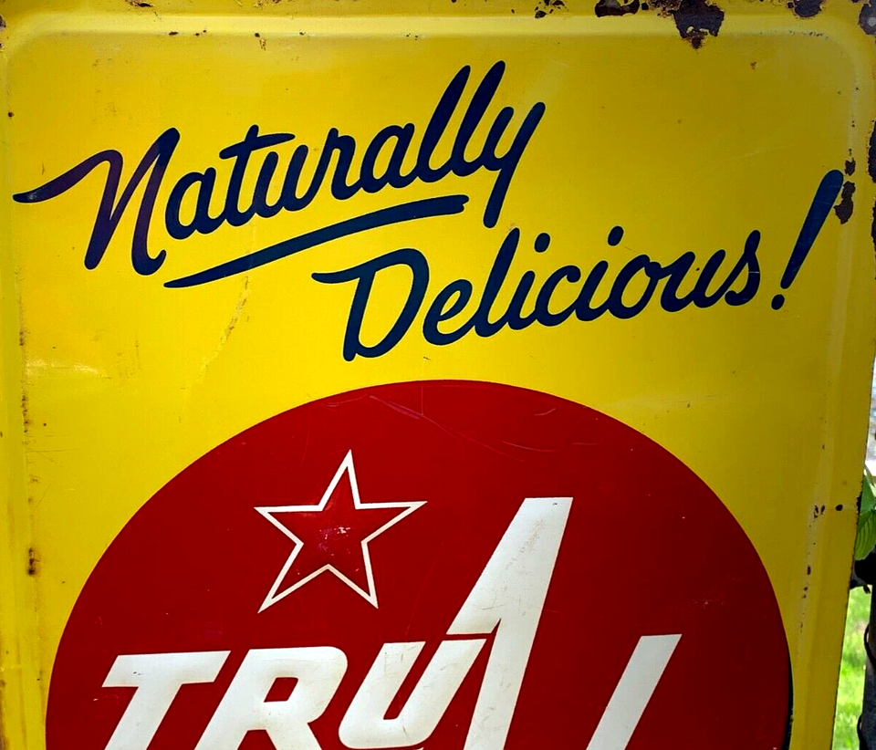 Vintage Metal rare Vertical 54 inch Tru Ade soda Pop Sign Bottle ...