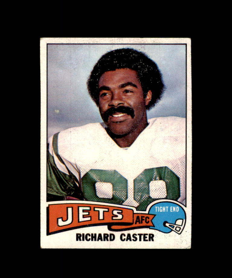 1975 TOPPS FOOTBALL CARD NEW YORK JETS #515 RICHARD CASTER | eBay