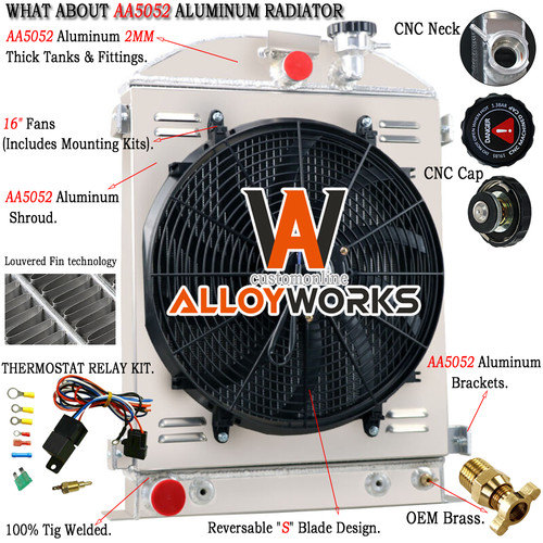 For 1928-1931 1929 1930 Ford Model A Grill Shells V8 4 Rows Radiator ...