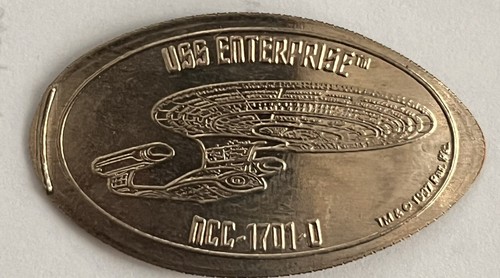 Star Trek The Experience ENTERPRISE-D elongated Coin Pressed Souvenir ...