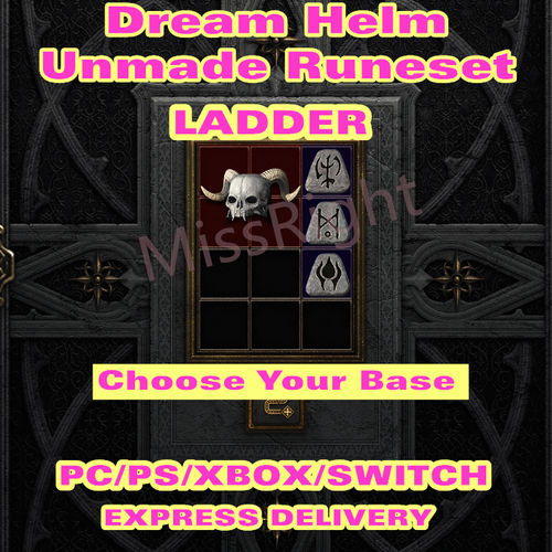 Dream Helm/Shield Rune+Base Set🌺Diablo 2 Softcore LADDER🌺PC-SWITCH-PS ...