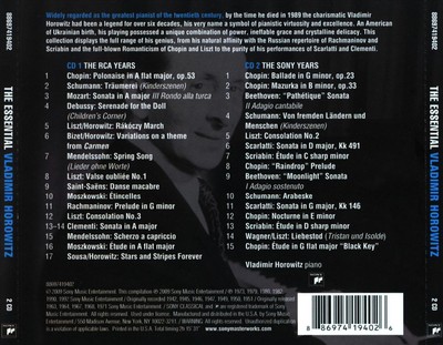 VLADIMIR HOROWITZ ESSENTIAL VLADIMIR HOROWITZ NEW CD | eBay