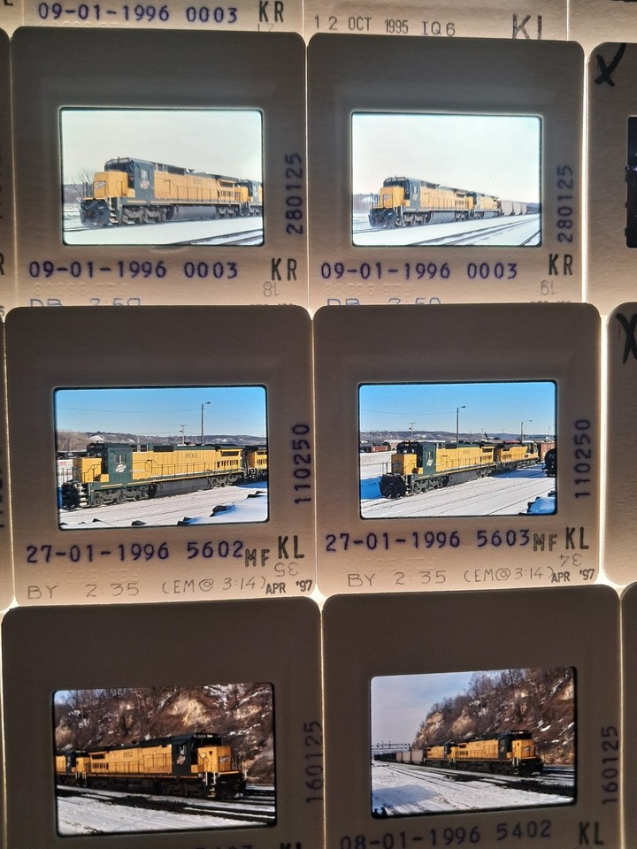 Kodachrome Railroad Slides (20) Chicago North Western CNW Alco Freight ...