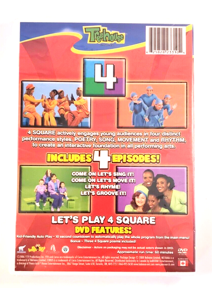Singing With 4 Square (DVD, 2010, Canadian) Treehouse Presents ...