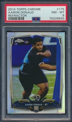 2014 Topps Chrome Aaron Donald Silver Refractor ROOKIE RC #175 PSA 8 | eBay