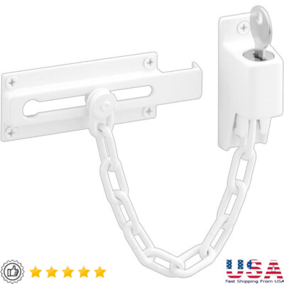 Steel Keyed Chain Door Guard Security Lock Hinged Entry Doors Easy ...