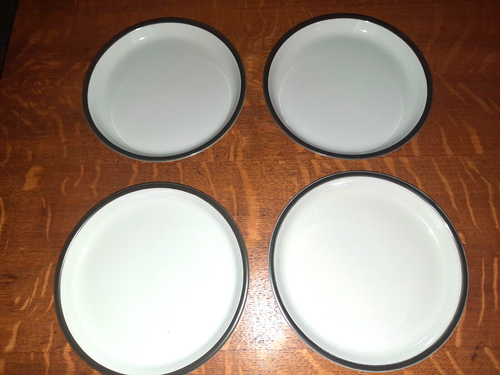 Set of 4 Bread / Dessert Plates, Denby Summit, Brownish / Dark Olive ...