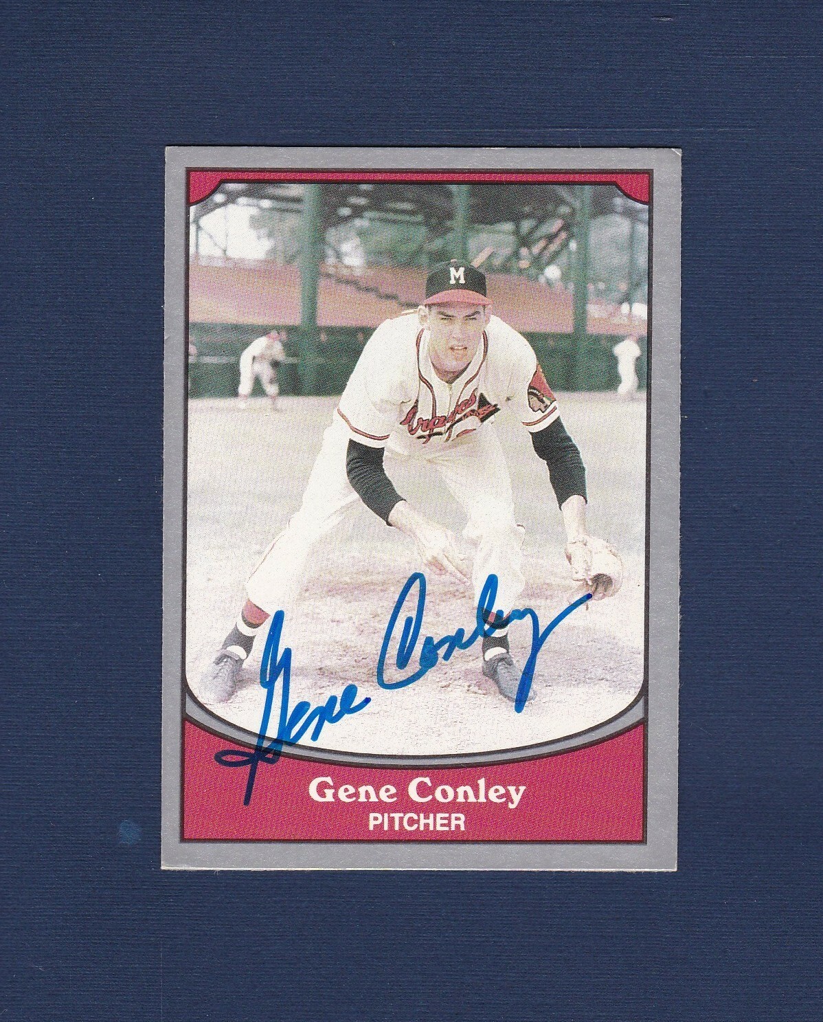 Gene Conley signed Milwaukee Braves 1990 Baseball Legends baseball card ...