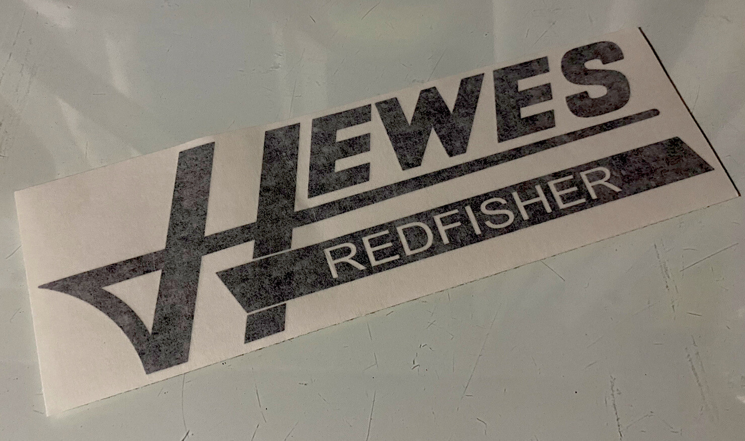 1 Hewes Redfisher Vinyl Boat Decal Black Sticker Logo Hull Car Truck ...