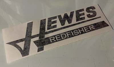 1 Hewes Redfisher Vinyl Boat Decal Black Sticker Logo Hull Car Truck ...