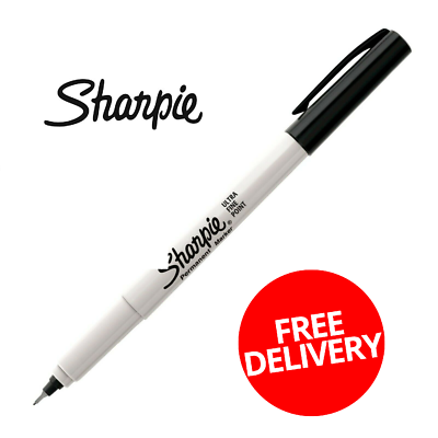 Black Sharpie Ultra Fine Sharpie Permanent Marker Fast And Free Postage ...