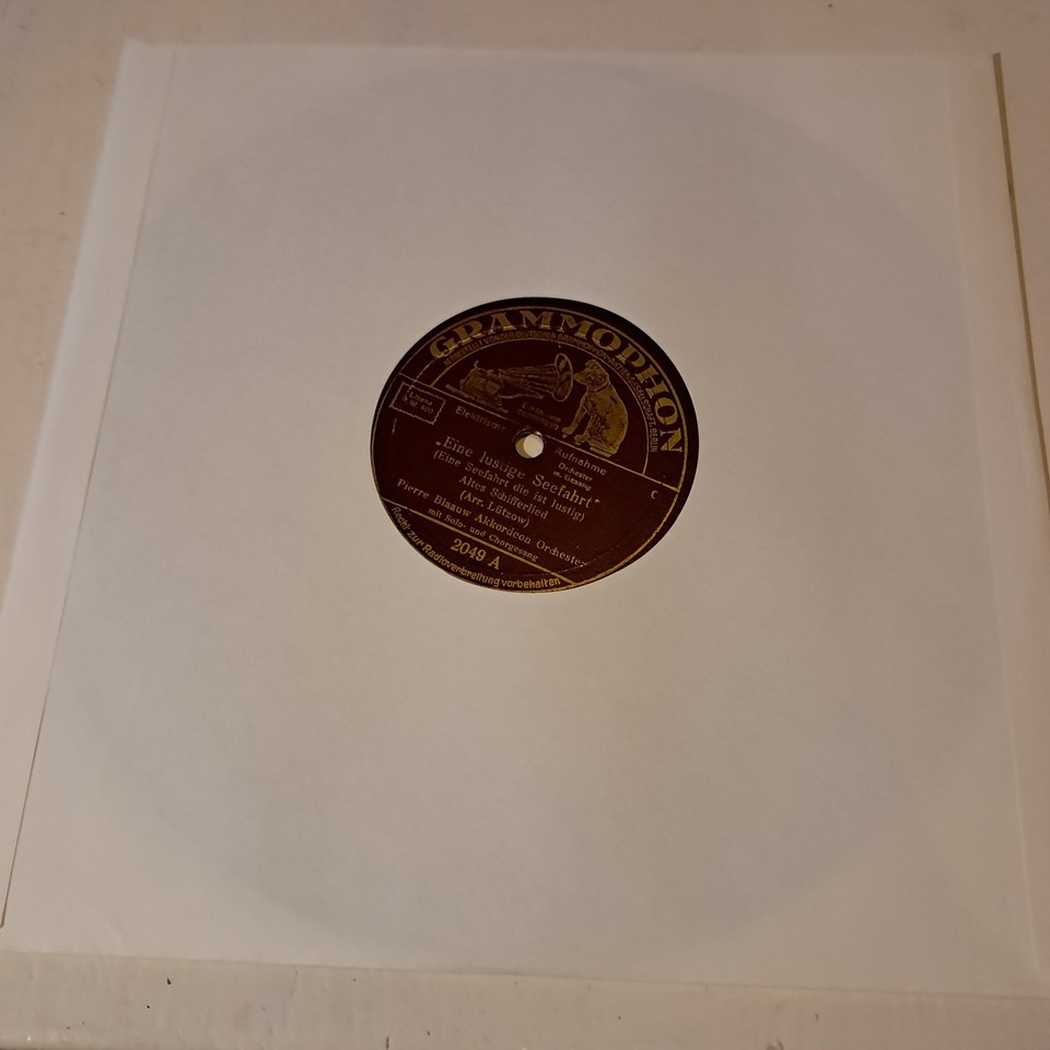 Schellack Grammophon Eine lustige Seefahrt Links, da liegt der Ozean ...