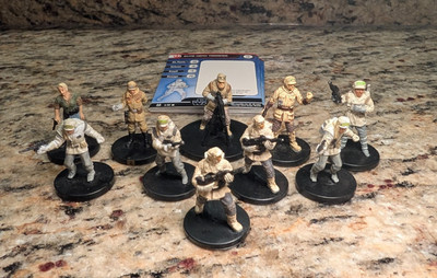 WOTC Star Wars Miniatures - Rebel Hoth Army Set - 10 Figures w/ Card | eBay