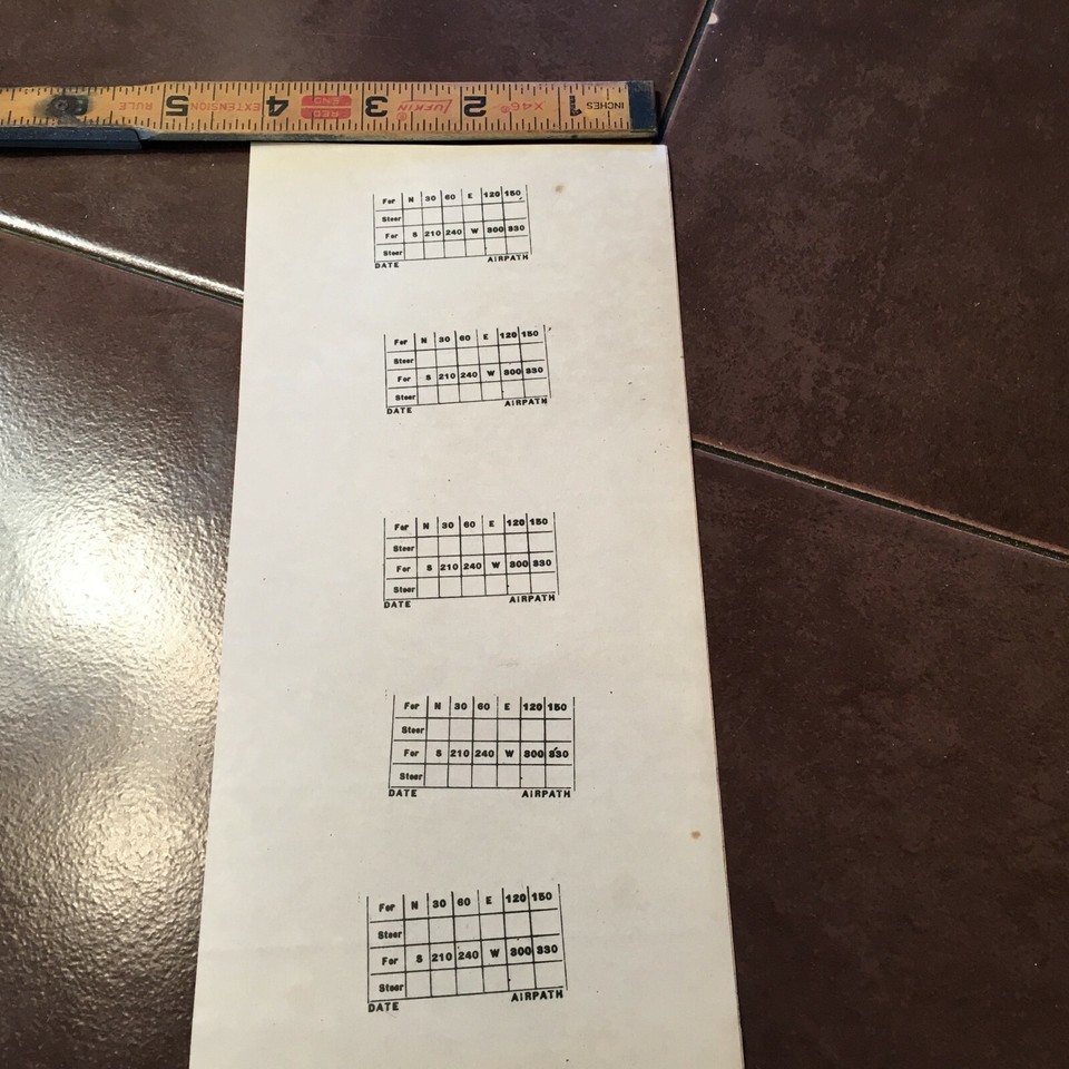 5 Airpath Compass Correction Cards, NOS. | eBay