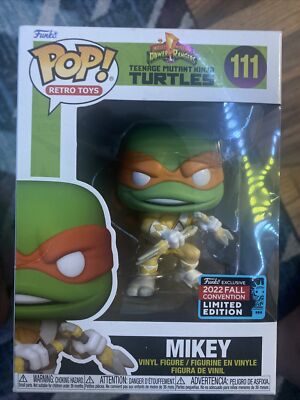 Funko Pop! Power Rangers TMNT Mikey 111 NYCC Shared Ex IN HAND W/ Pop ...