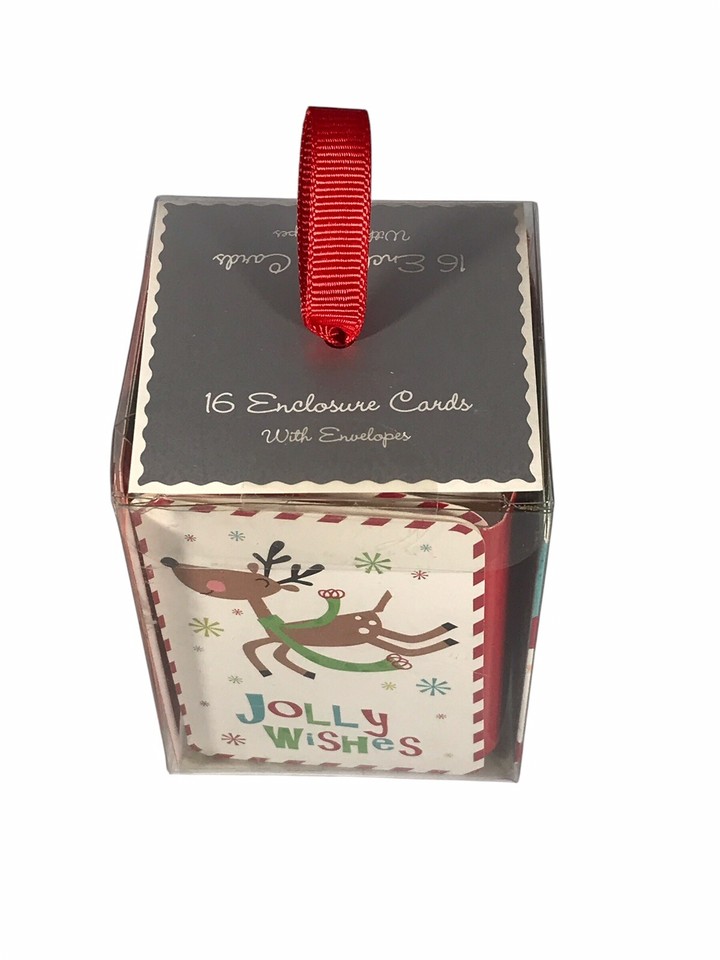 Christmas Mini Card & Envelopes Enclosures Cards 16 Total 3 x 2 Inches ...