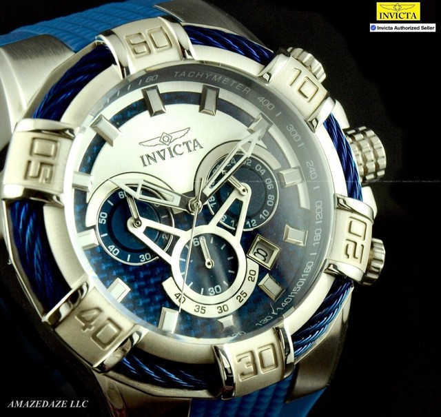 Invicta Bolt Quartz Men's Watch 52mm Blue Model 24696 Silicone Band for ...