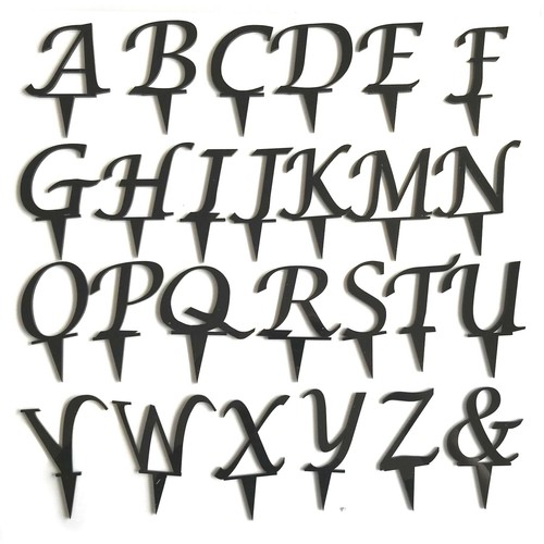 Letter Cake & Cupcake Toppers, Many Colours & Sizes, Script Font | eBay