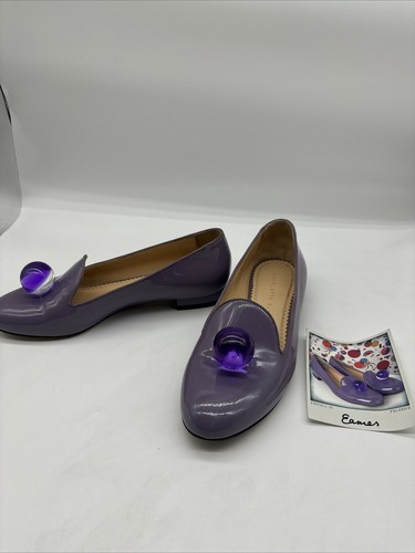 Charlotte Olympia Purple Marble Loafers Size 37 Slip On Womens | eBay