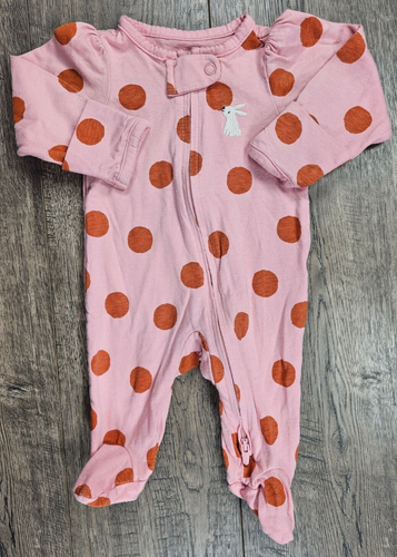 Baby Girl Clothes Child Mine Carter's Newborn Polka Dot Bunny Footed ...