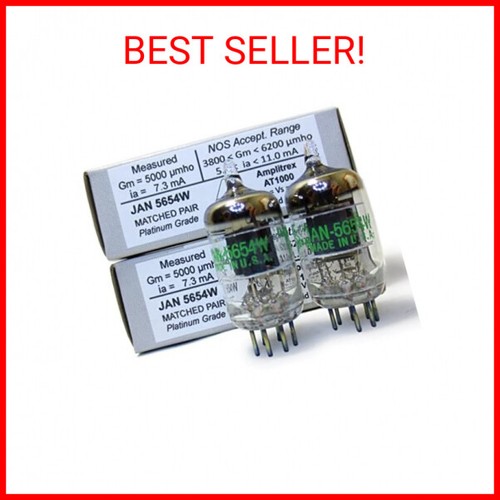 Tested/Matched Pair (2 Tubes) 7-Pin JAN 5654W Fully-Tested Vacuum Tubes ...