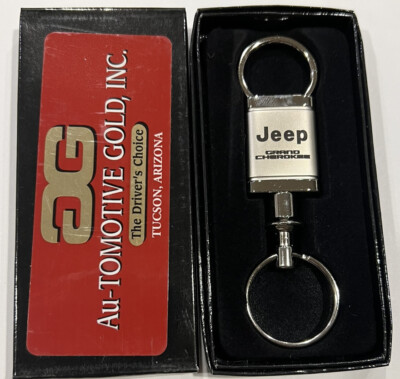 JEEP GRAND CHEROKEE Key Ring Chrome Black Aluminum Valet Keychain | eBay