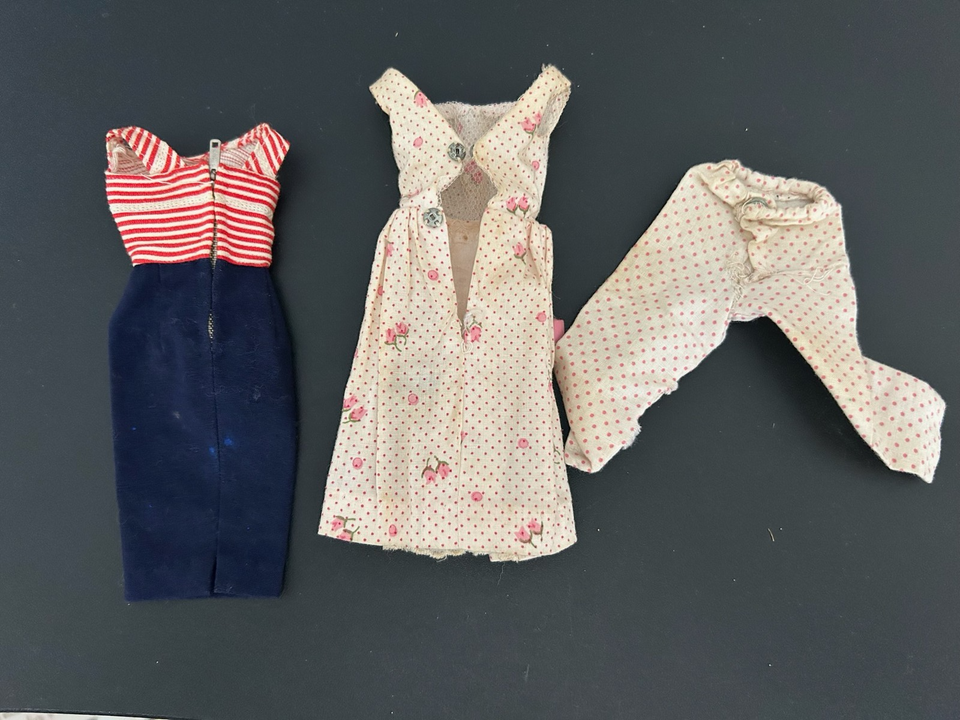 Vintage Barbie 1959 Roman Holiday Dress #968 Early Red White Blue No ...