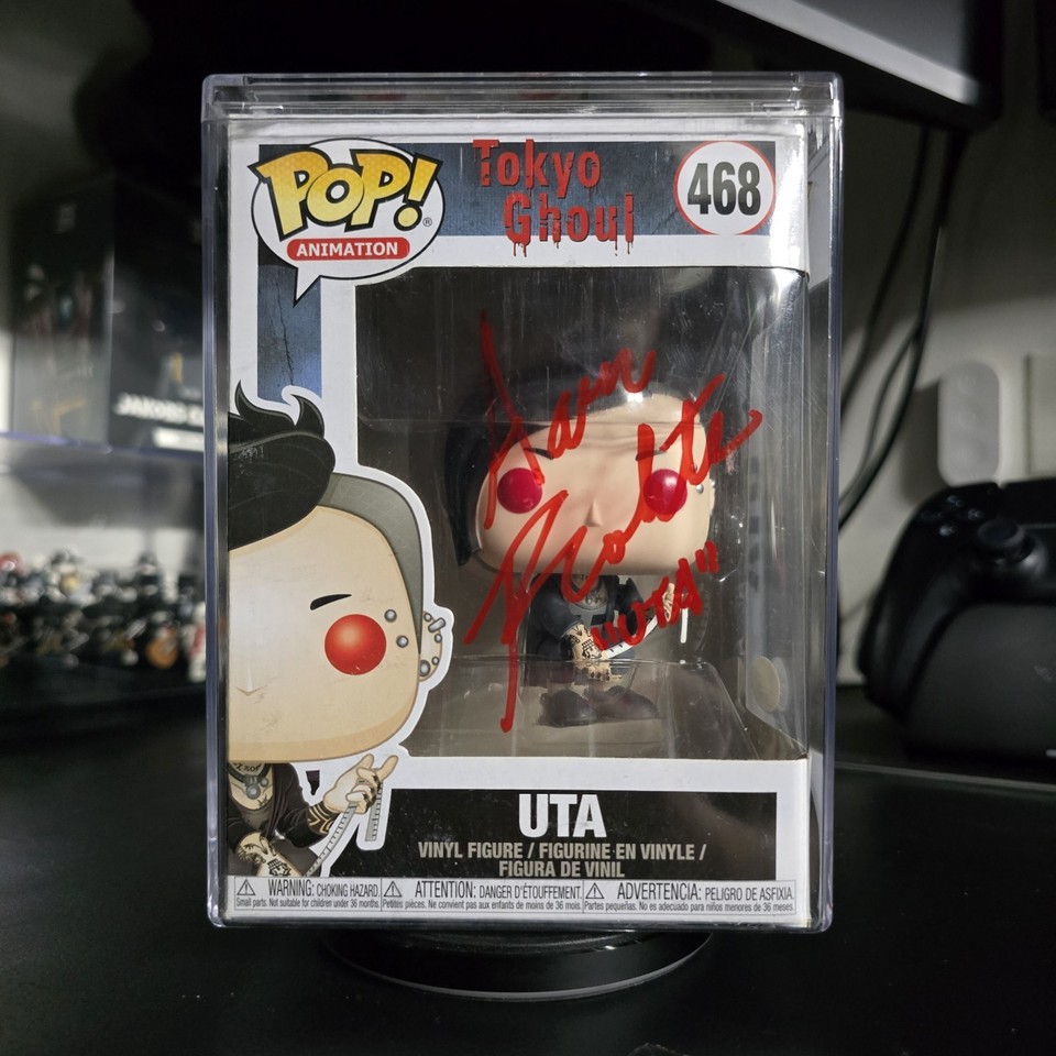 Funko Pop! Tokyo Ghoul Uta Signed by English Dub VA Aaron Roberts #468 ...