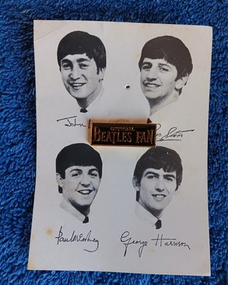 Vtg Official BEATLES Music 1960s Fan Lapel Pin Tie Tac NEMS 1964 ON ...
