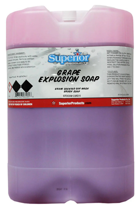 Car Truck Wash Soap Grape Scent Concentrated Foam Superior 5 Gallon ...