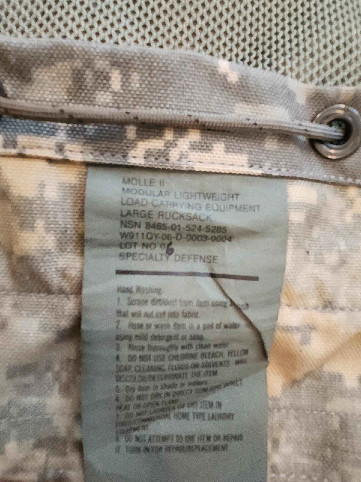 US ARMY RUCKSACK LARGE FIELD PACK MOLLE II ACU | eBay