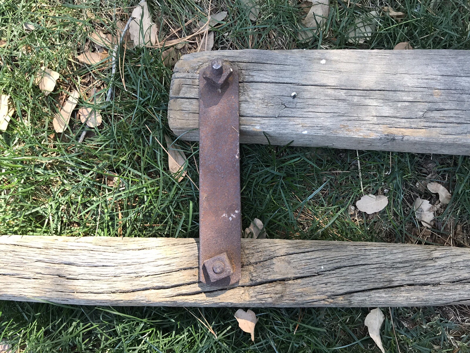 Antique Large Rustic Double Tree Wood & Metal 2 Horse Wagon Yoke Hitch ...