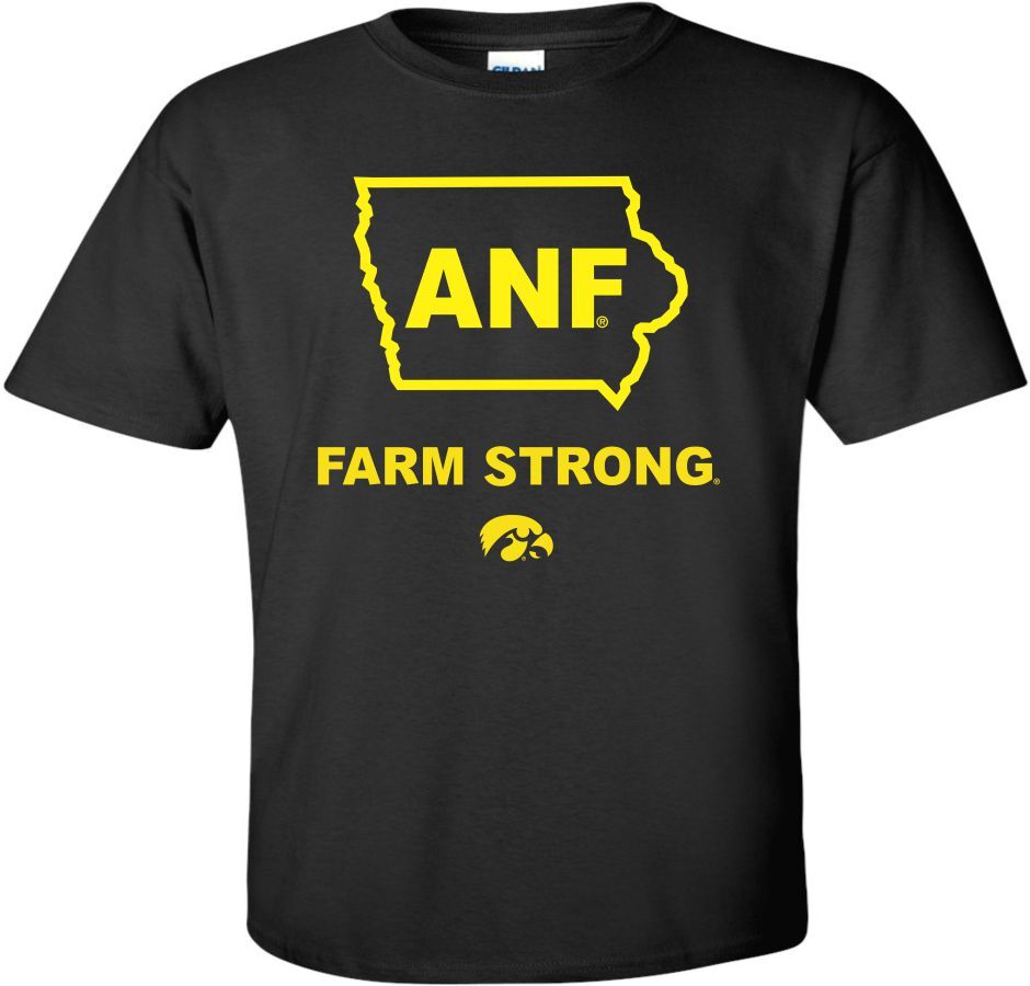 ANF in State of Iowa Farm Strong - Iowa Hawkeyes Black t-shirt | eBay