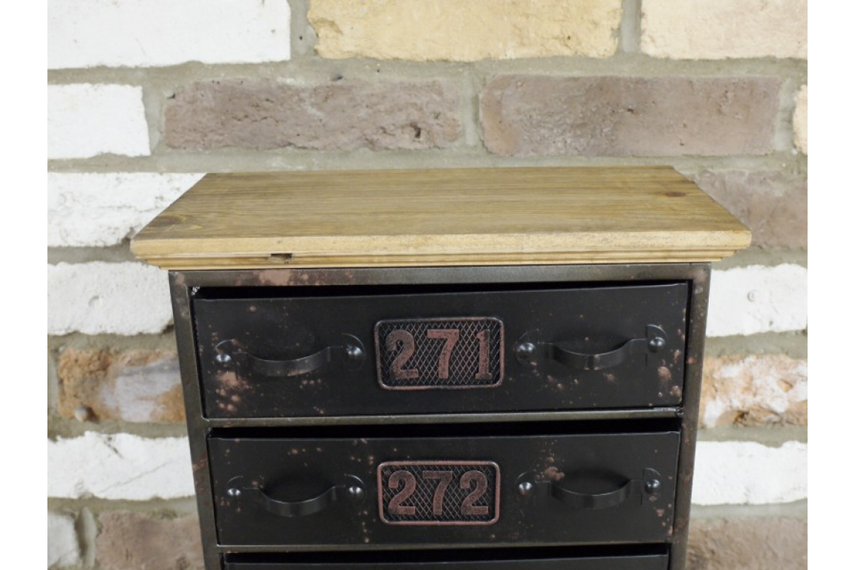 Small Vintage Industrial Drawers Antique Style Metal Drawer Unit | eBay UK