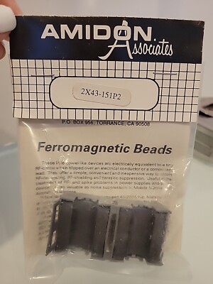 Amidon Associates split ferrite 2X43-151P2 Ferromagnetic Beads (U.S.A ...