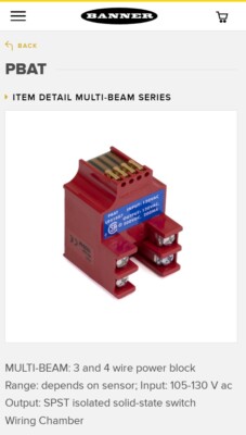New Banner Engineering PBAT 16386 Multi-Beam Power Block | eBay