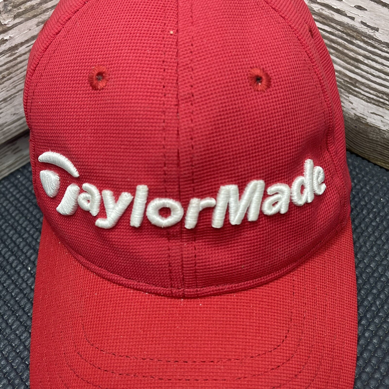 TaylorMade Golf Hat Cap Red Adjustable Strapback OSFA - Gem