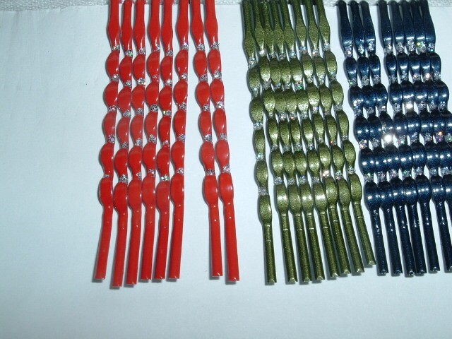 35 Multi-Colored Enamel and Glitter Twist Bobby Pins NWT | eBay