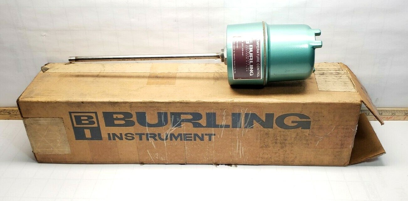 NEW BURLING EXPLOSION PROOF TEMPERATURE CONTROL 100-300 F 9 1/8" PROBE ...
