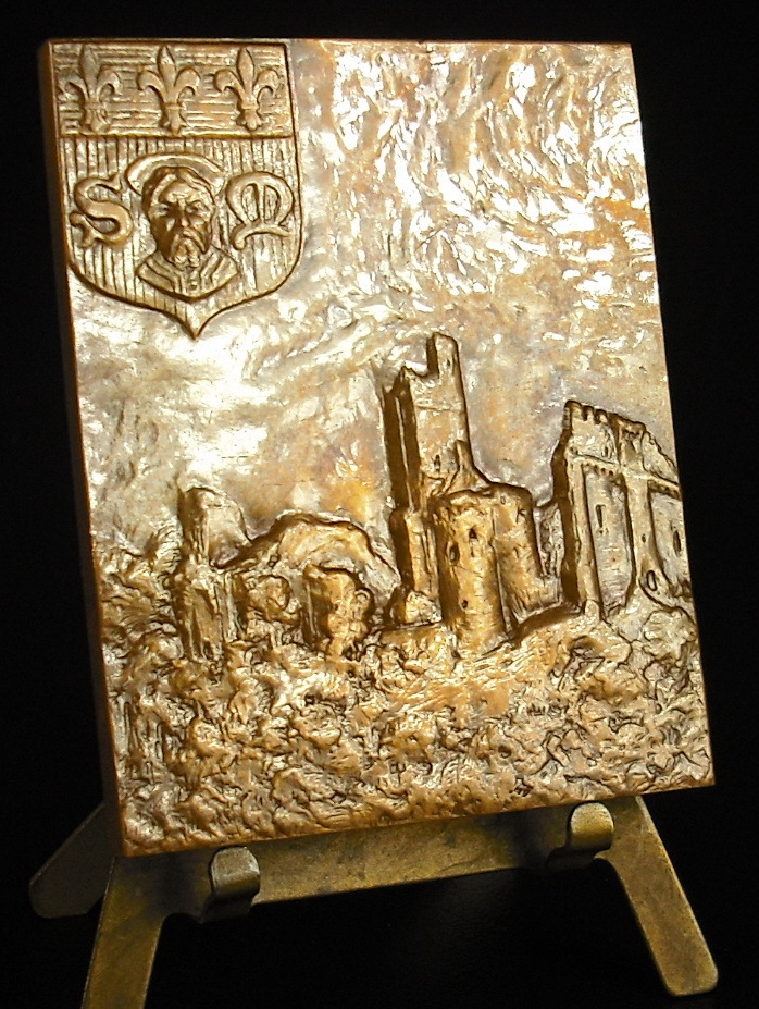 Médaille 1968 Limousine en coiffe ruines du Château de Ventadour ...