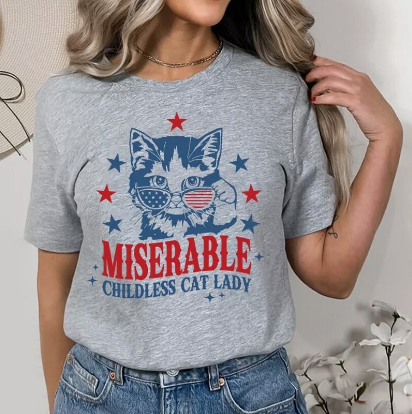 Miserable Childless Cat Lady Shirt, Childless Cat Lady Shirt,Gift For ...