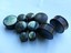 One Pair Handmade Black Shell Inlay Sono Wood Double Flared Ear Plugs ...