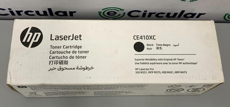 Genuine HP LaserJet Pro 300 M351 400 M451 OEM Toner Cartridge CE410XC ...