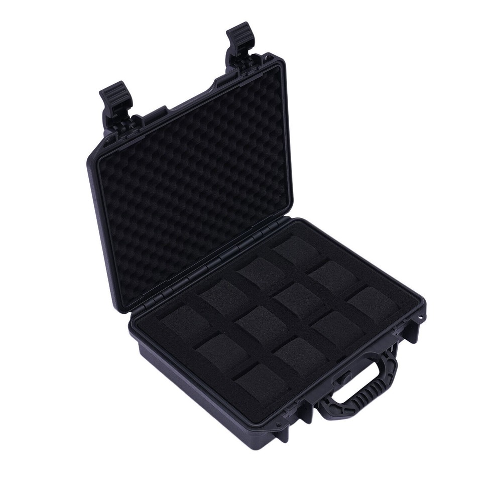 12-Slot Watch Travel Case Hard Shell Protection Organizer Jewelry ...