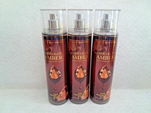 3x Bath & Body Works CHOCOLATE AMBER 8oz Fine Fragrance Mist NEW | eBay