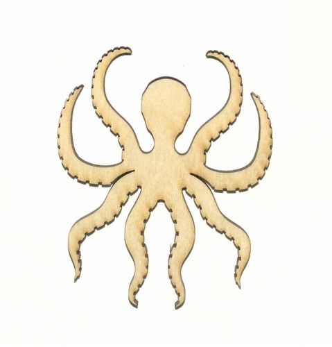 Octopus Laser Unfinished Wood Shape Cut Out O11531 Crafts Lindahl ...