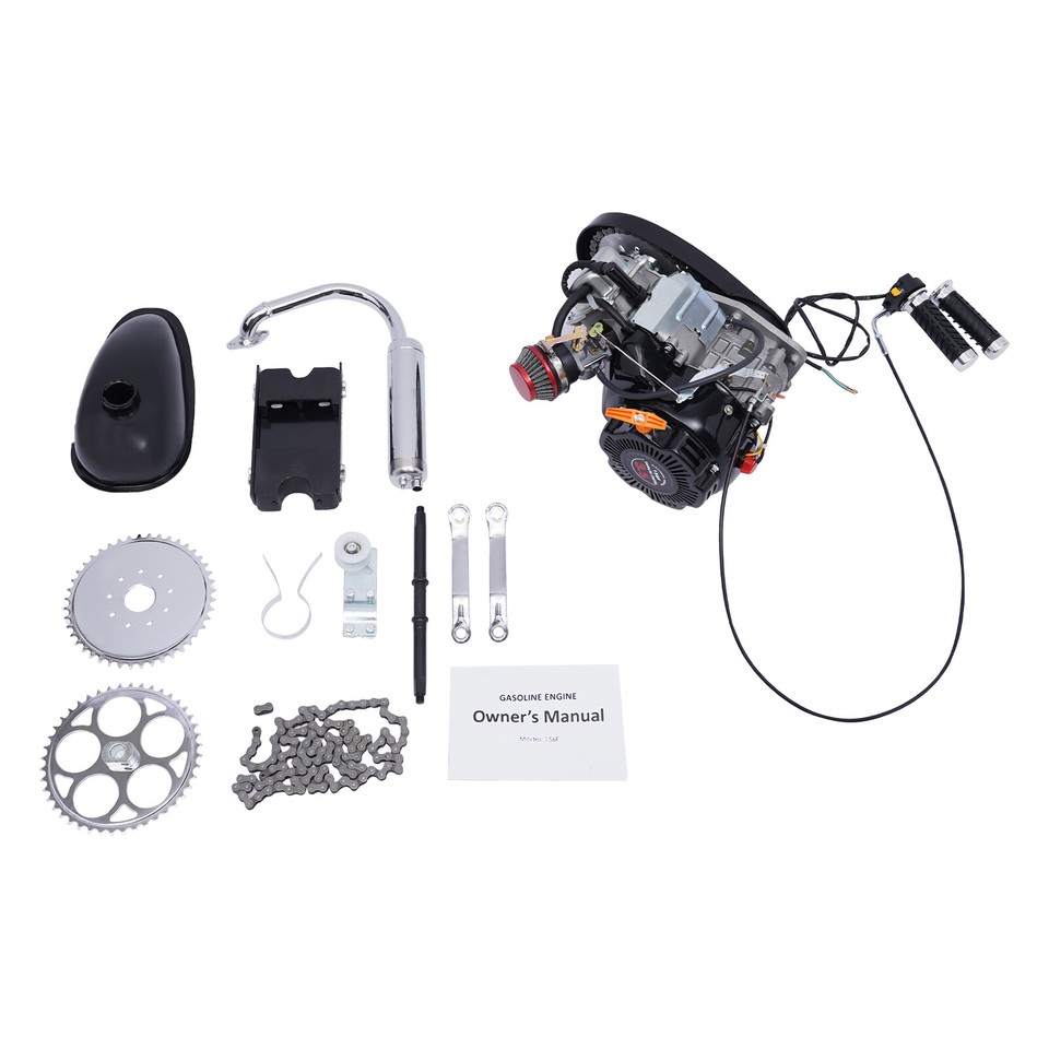 100cc 4 stroke Bicycle Engine Kit Set Gas Motorized Motor Bike Modified ...