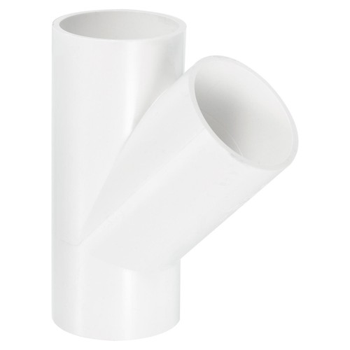 50mm PVC Pipe Fittings 3 Way 45 Degree Angle Water Joint Connectors ...